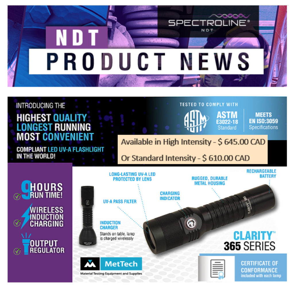 Spectroline – LED UV-A Flashlight Clarity 365 Series